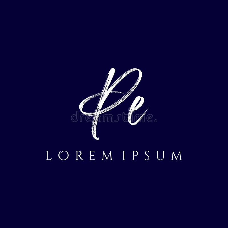 Letter PE Simple Monogram Logo Icon Design. Stock Vector - Illustration ...