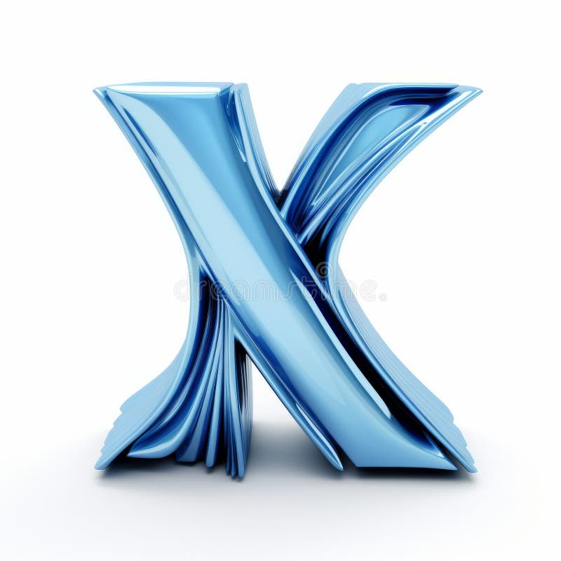 Blue 3d Letter K on White Background Stock Illustration - Illustration ...