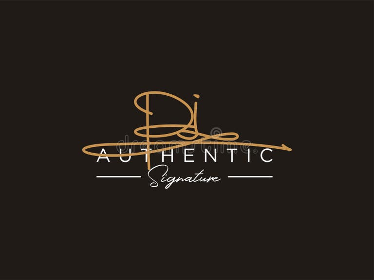 Letter PI Signature Logo Template Vector Stock Vector - Illustration of ...