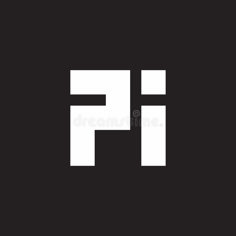 Letter Pi Simple Geometric Line Logo Vector Stock Vector - Illustration ...