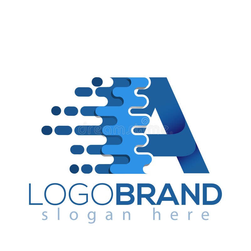 A Letter Pixel Icon Vector Logo Element. Letter Speed Logo Template ...