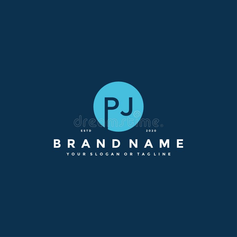 Initial PJ Letter Logo with Creative Modern Business Typography Vector ...