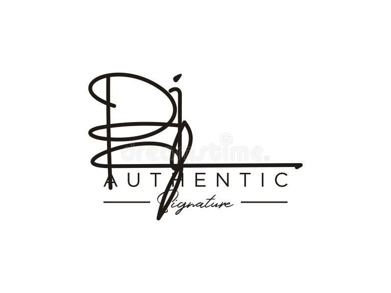 Letter PJ Signature Logo Template Vector Stock Vector - Illustration of ...