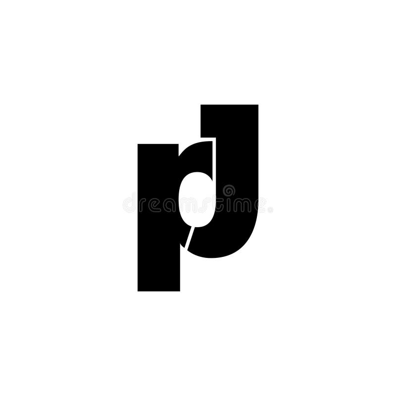 Letter PJ Simple Monogram Logo Icon Design. Stock Vector - Illustration ...