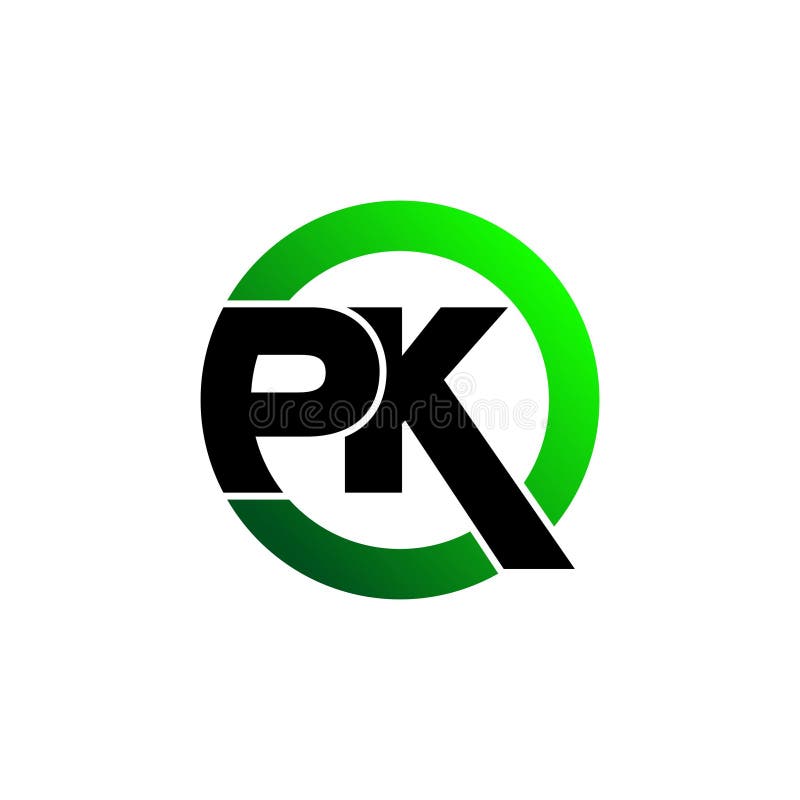 Letter PK Monogram Logo Icon Design Vector. Stock Vector - Illustration ...