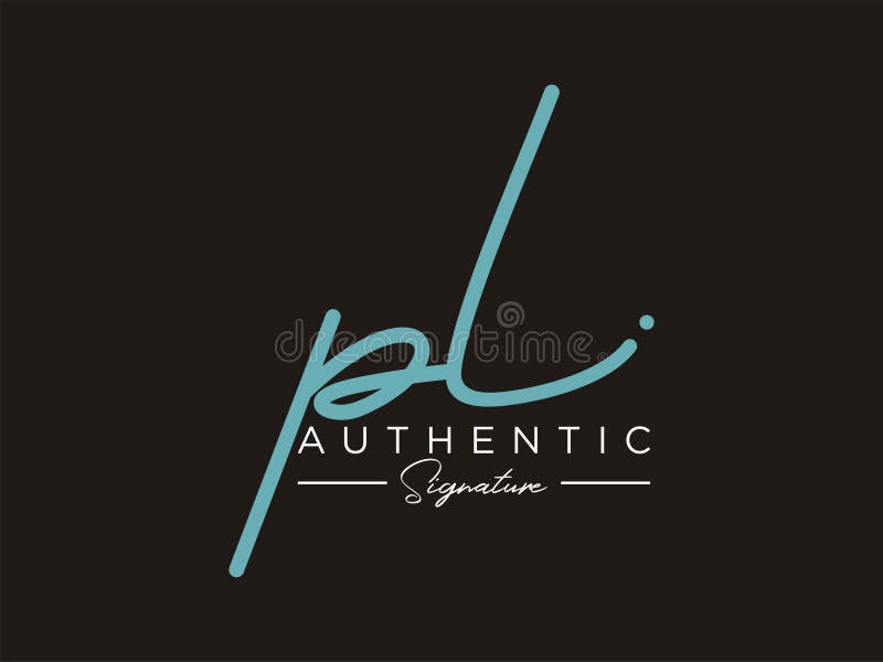 Letter PL Signature Logo Template Vector Stock Vector - Illustration of ...