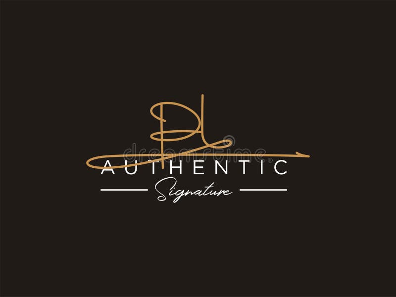 Letter PL Signature Logo Template Vector Stock Vector - Illustration of ...