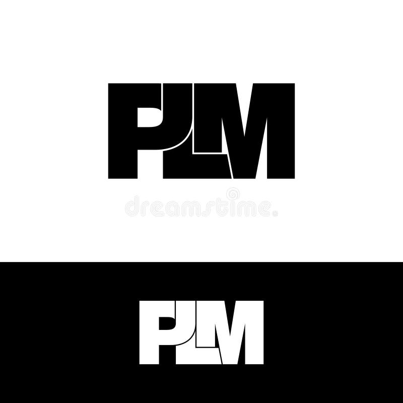 Letter PLM Simple Monogram Logo Icon Design. Stock Vector ...