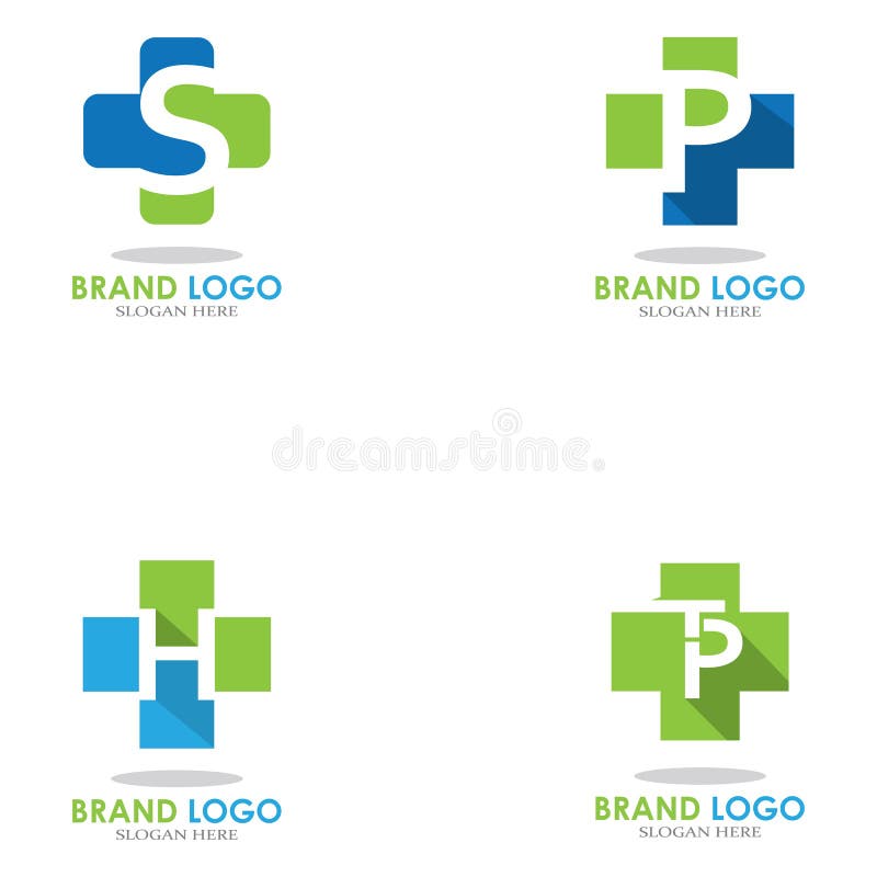 Letter with Plus Hospital Logo Design Vector. Stock Vector ...