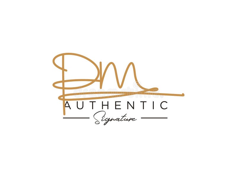 Letter PM Signature Logo Template Vector Stock Vector - Illustration of ...