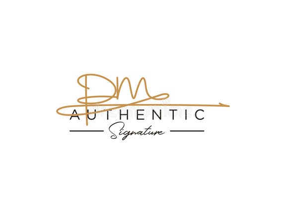 Letter PM Signature Logo Template Vector Stock Vector - Illustration of ...