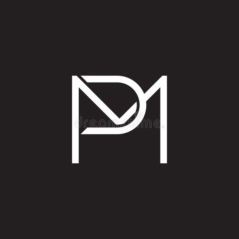 Letter Pm Simple Linked Line Geometric Logo Vector Stock Vector ...