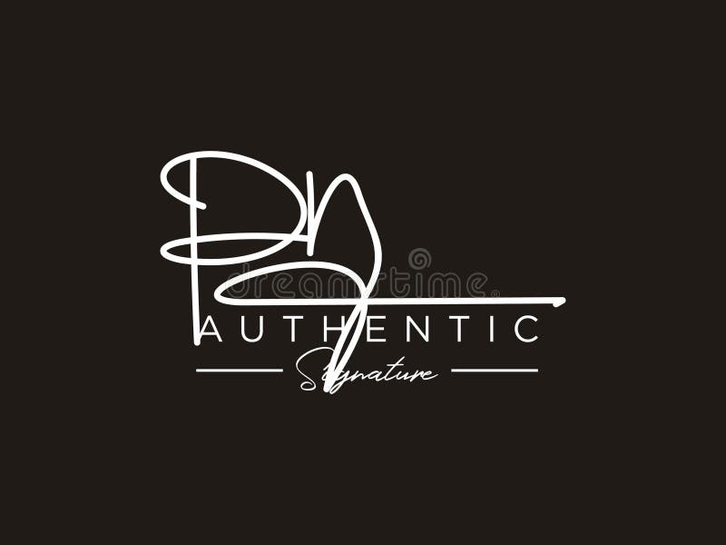 Letter PN Signature Logo Template Vector Stock Vector - Illustration of ...