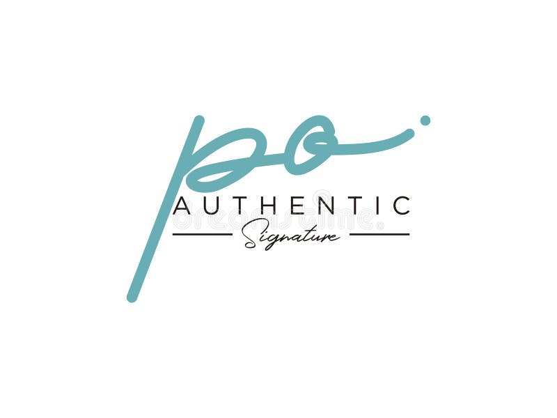 Letter PO Signature Logo Template Vector Stock Vector - Illustration of ...
