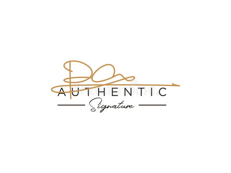 Letter PO Signature Logo Template Vector Stock Vector - Illustration of ...