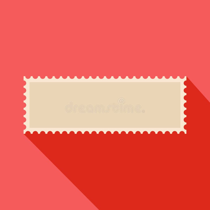 Letter Postage Stamp Icon, Flat Style Stock Vector - Illustration of ...