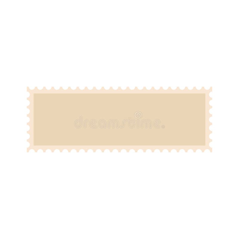 Letter Postage Stamp Icon, Flat Style Stock Vector - Illustration of ...