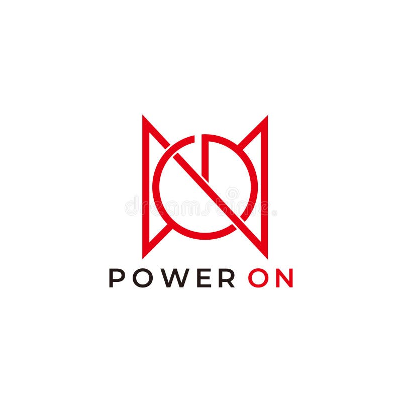 Letter on Power Button Electronic Design Symbol Logo Vector Stock ...