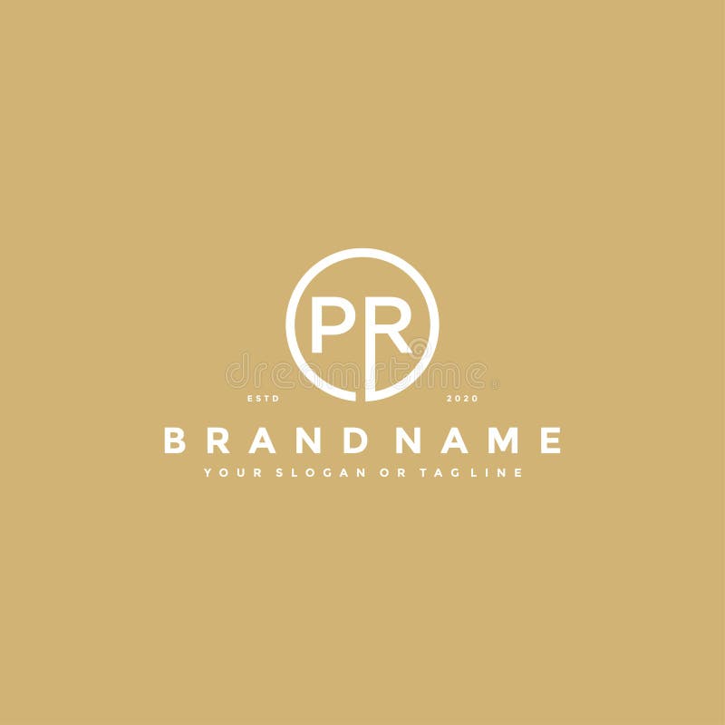 Letter PR Logo Design Vector Stock Vector - Illustration of black ...