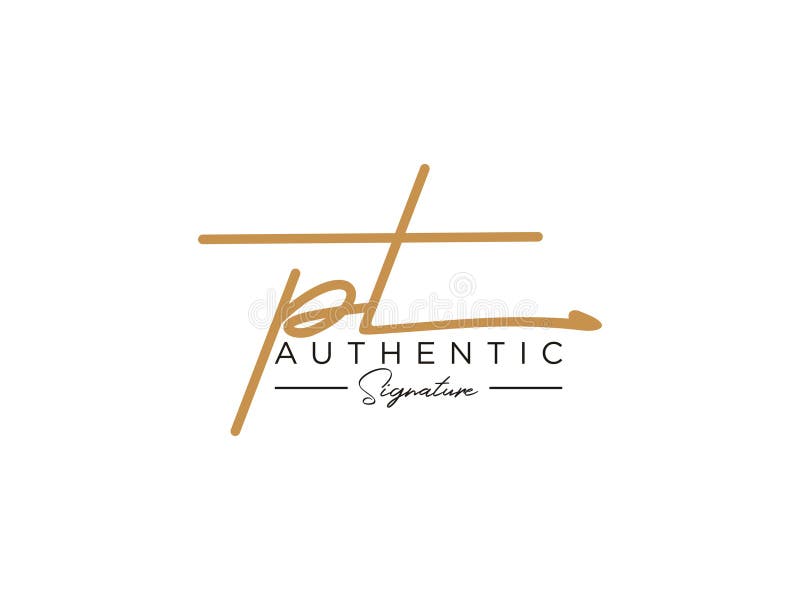 Letter PT Signature Logo Template Vector Stock Vector - Illustration of ...