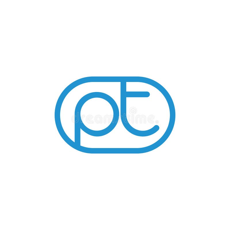 Letter Pt Simple Line Linked Geometric Logo Vector Stock Vector ...