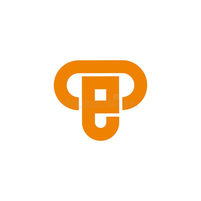 Letter Pu Loop Simple Geometric Logo Vector Stock Vector - Illustration ...