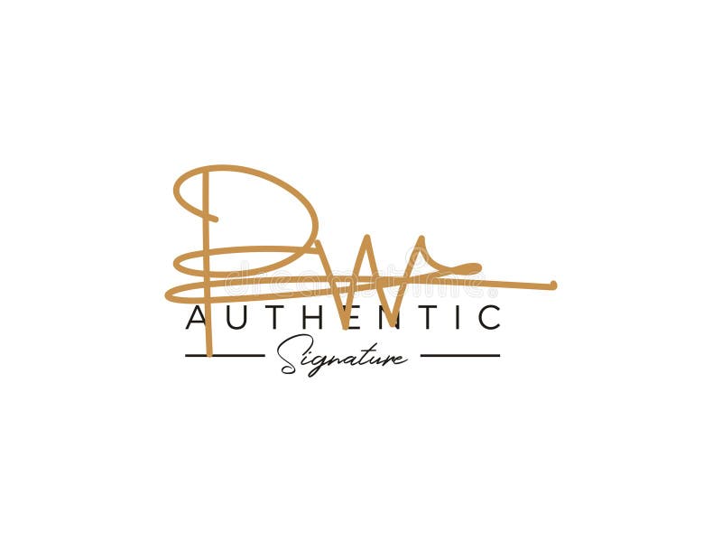 Pw Signature Logo Stock Illustrations – 236 Pw Signature Logo Stock ...