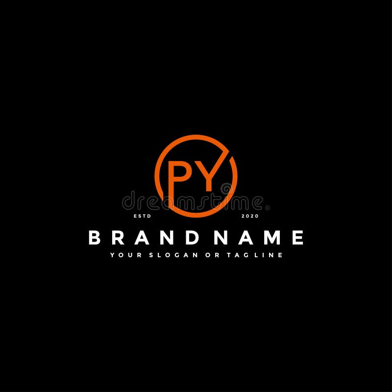 Letter PY Logo Design Vector Stock Vector - Illustration of font ...