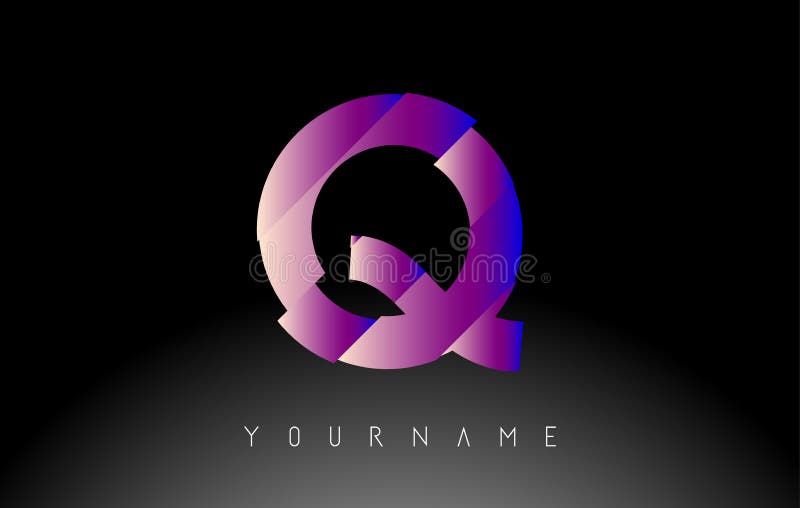 Letter Q with Abstract Sliced Effect Logo Design. Creative Vector ...