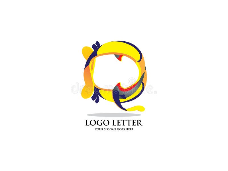 Letter Q Artistic Logo Vector. Vector Typeface for Labels, Headlines ...
