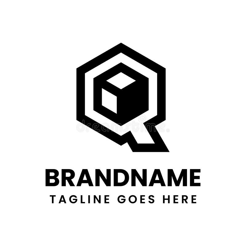Letter Q Box Logo, Symbolizing Balance, Harmony, and Structure Stock ...