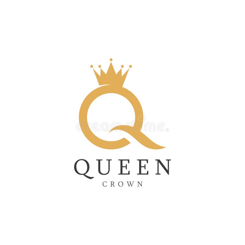 Letter Q Crown Logo for Queen Symbol Stock Illustration - Illustration ...