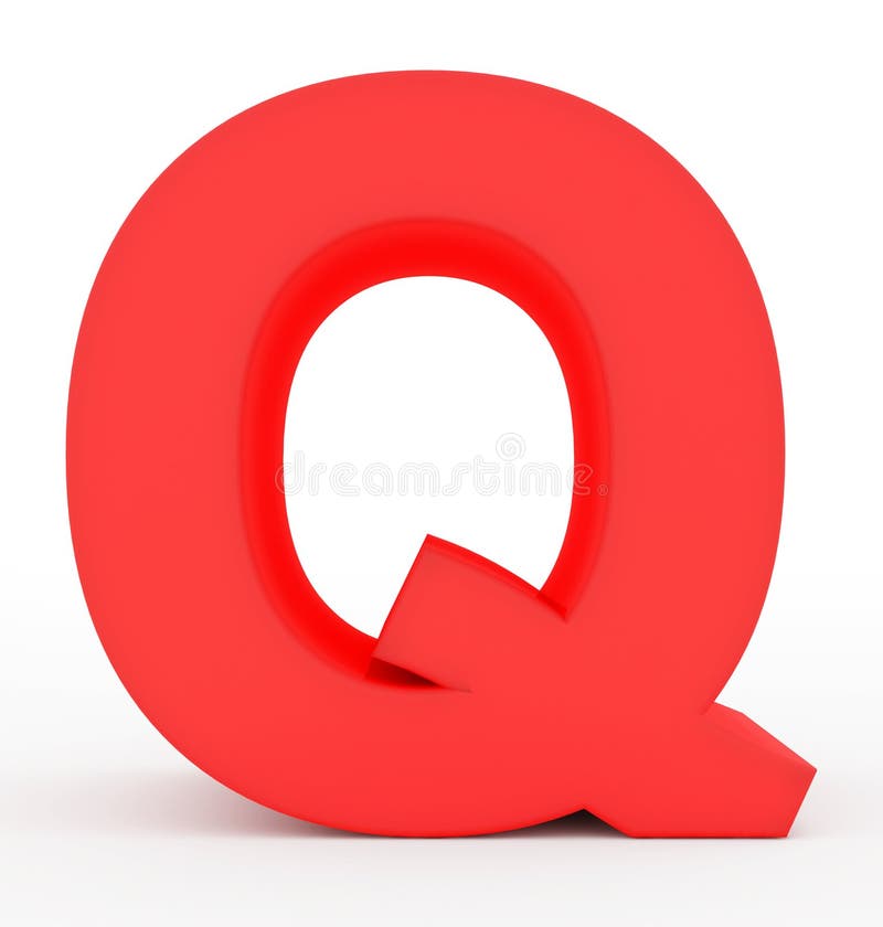 Red Letter Q Alphabet 3d Rendering Stock Illustrations – 244 Red Letter ...
