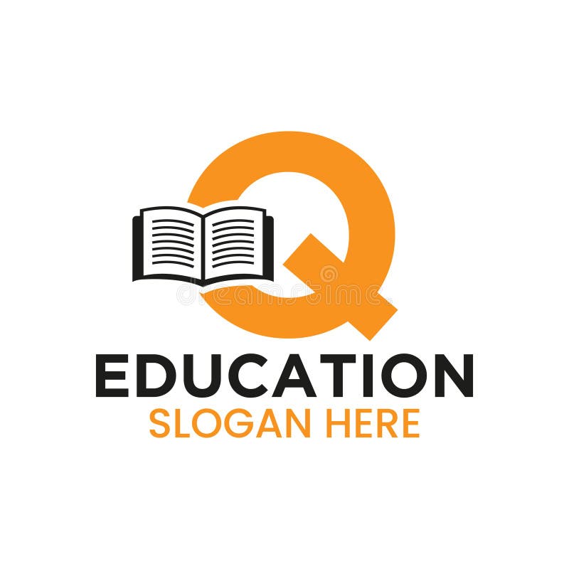 Letter Q Education Logo Concept with Open Book Icon Template Stock ...