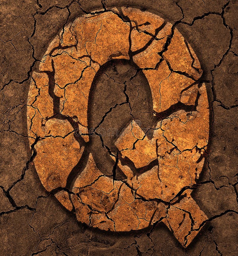 Letter Q Font Crack And Crush Effect Stock Illustration Illustration