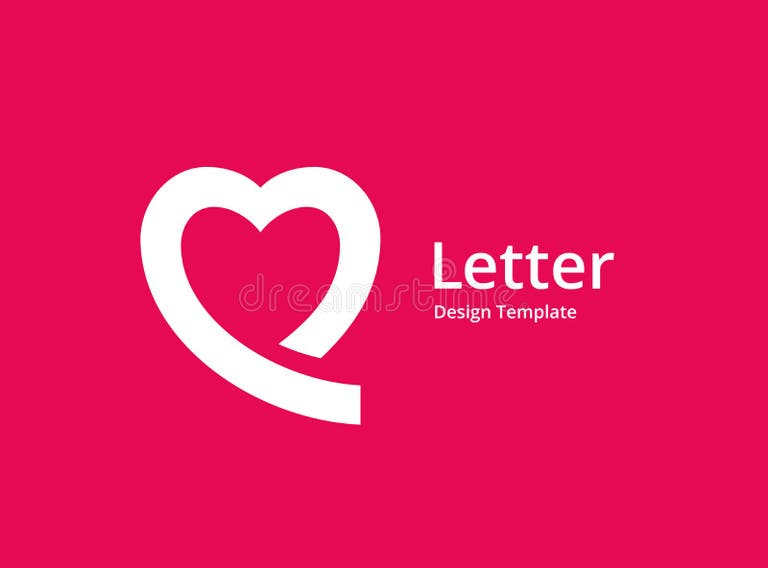 Letter Q Heart Logo Icon Design Template Elements Stock Vector ...