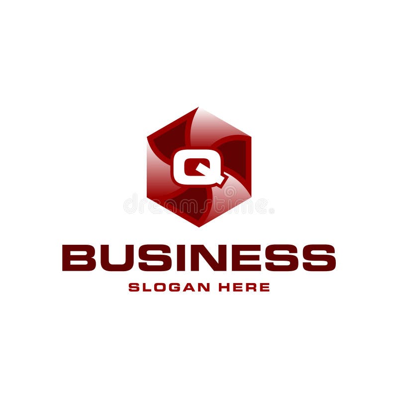 Letter Q Hexagon Modern Geometric Business Icon Technology Logo Stock ...
