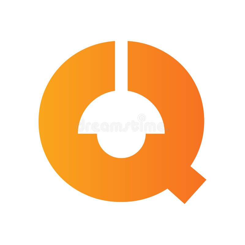 Letter Q Lamp Logo Combined with Hanging Lamp Vector Template Stock ...