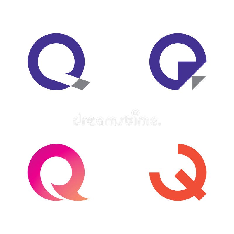 Letter Q Logo Design Template Elements Stock Vector - Illustration of ...