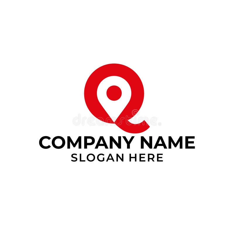 Letter Q Logo with Location Icon. Q Pointer Logo Template, Gps Logo ...