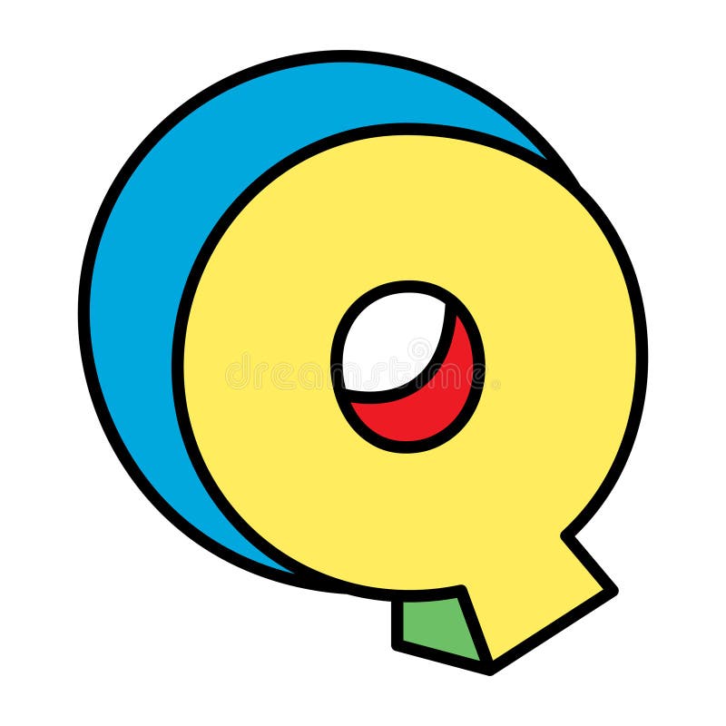 Letter Q Logo Vector Colorful Playful Isolated on White Background ...