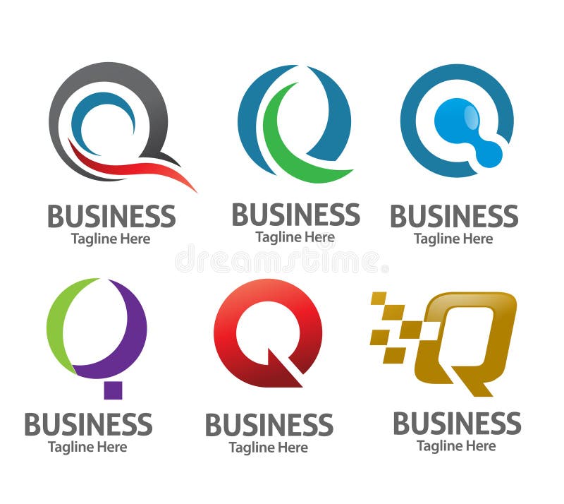 Letter Q logo vector set stock vector. Illustration of firm - 57409985