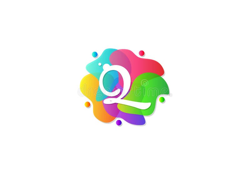 Letter Q Logotype Gradient Colorful Stock Vector - Illustration of ...