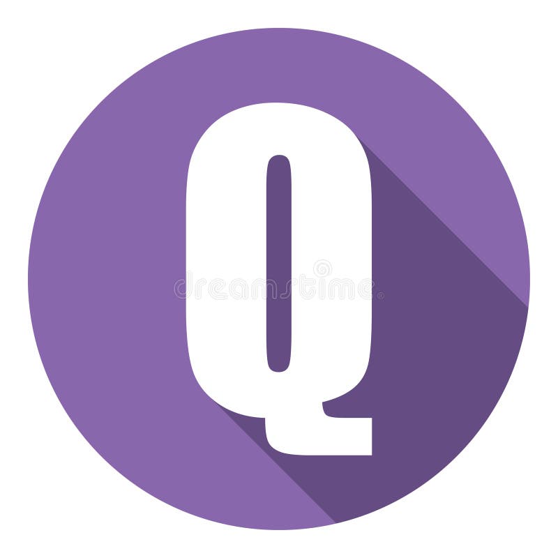 Letter Q with a Long Shadow. Vector Illustration EPS10 Stock ...