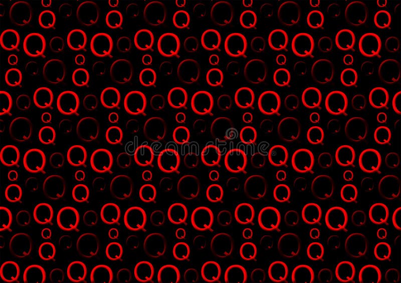 Letter Q Pattern in Different Colored Red Shades Stock Illustration ...