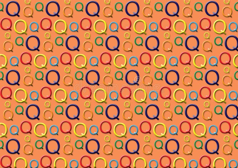 Letter Q Pattern in Different Colored Shades Stock Image - Image of ...