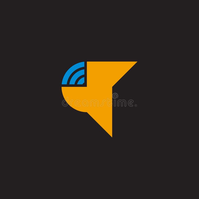 Letter Q Radiate Signal Logo Vector Stock Vector - Illustration of ...