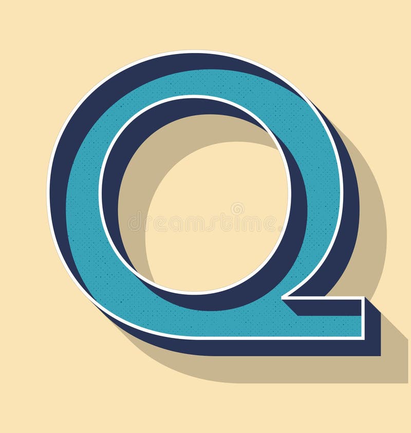 Letter Q Retro Vector Text Style, Fonts Concept Stock Vector ...