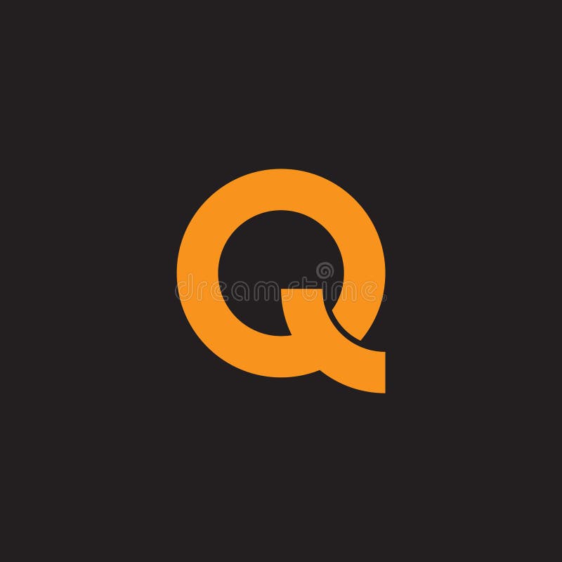 Letter Q Simple Geometric Line Slice Curves Logo Vector Stock Vector ...