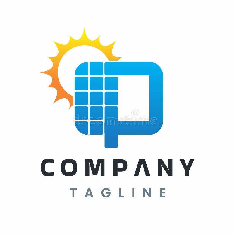 Letter U Solar Energy Logo, Solar Power Panel Design Stock Vector ...